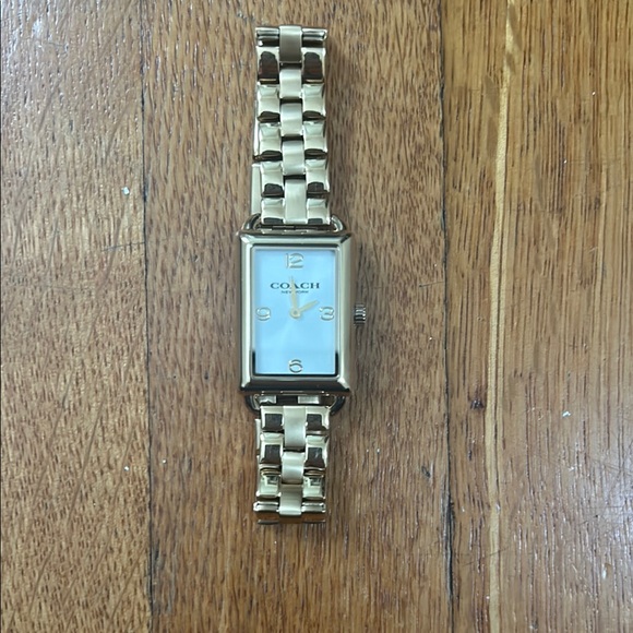 Coach | Jewelry | Coach Gold Rectangular Watch | Poshmark
